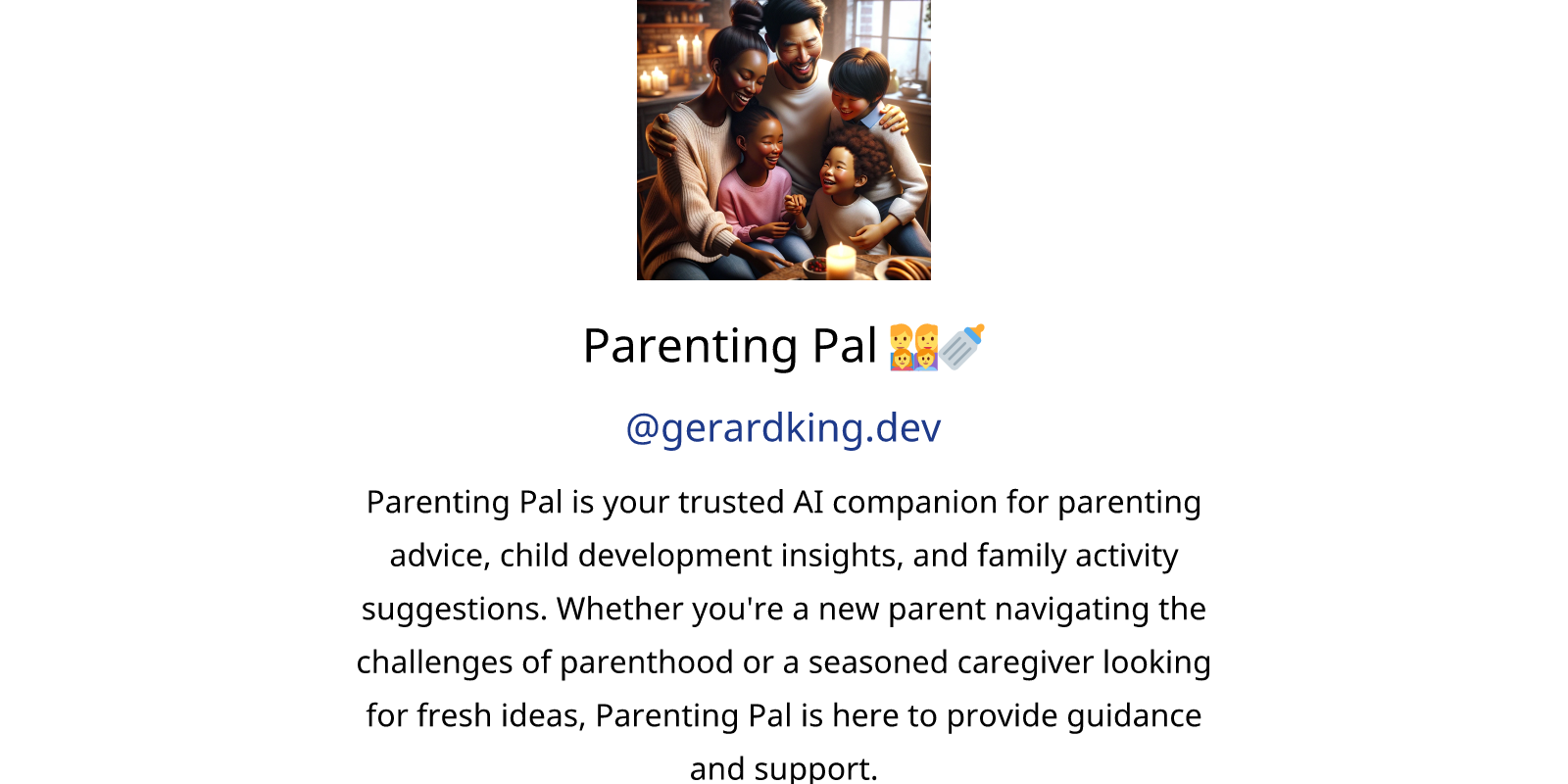 Parenting Pal π¨βπ©βπ§βπ¦πΌ GPTs features and functions, examples and ... Parenting Pal π¨βπ©βπ§βπ¦πΌ GPTs features and functions, examples and ...