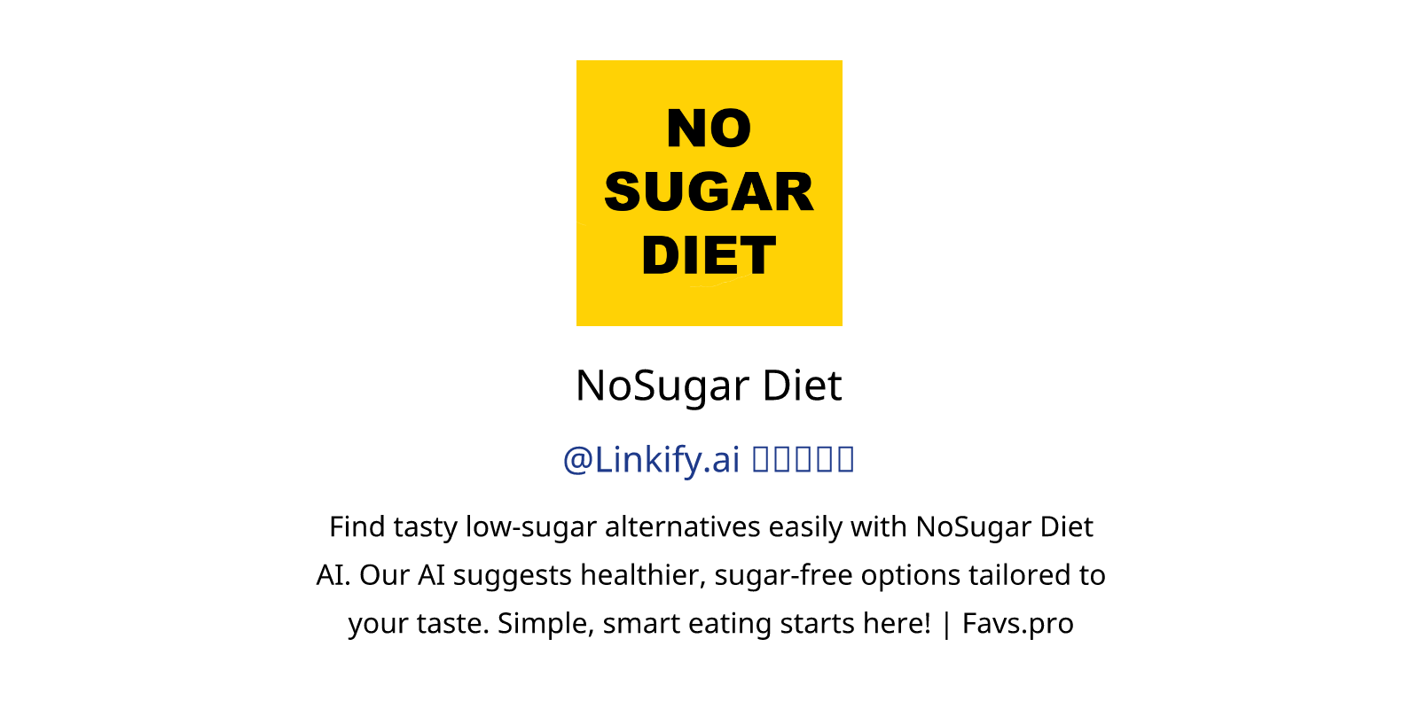 NoSugar Diet GPTs features and functions, examples and prompts | GPT Store NoSugar Diet GPTs features and functions, examples and prompts | GPT Store