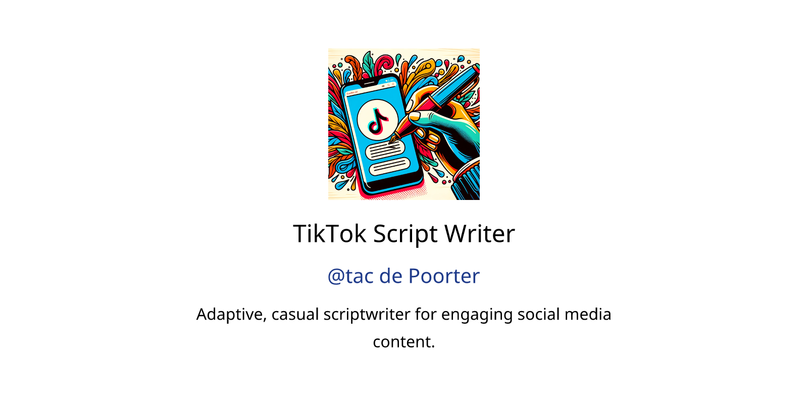 TikTok Script Writer GPTs features and functions, examples and prompts ... TikTok Script Writer GPTs features and functions, examples and prompts ...