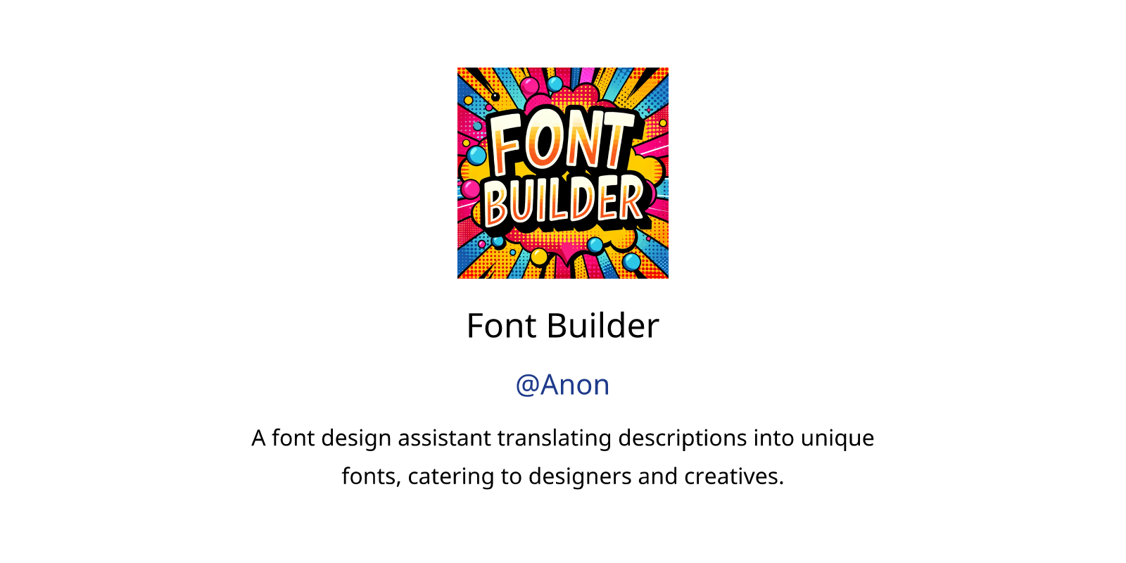 Font Builder Gpts Features And Functions Examples And Prompts Gpt Store