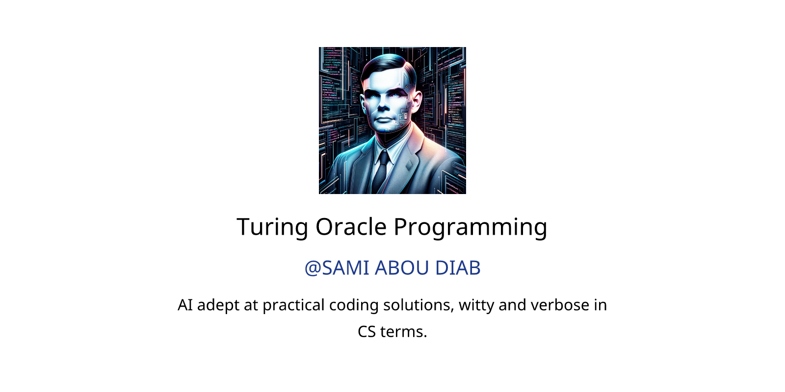 Turing Oracle Programming Gpts Features And Functions Examples And Prompts Gpt Store 8923