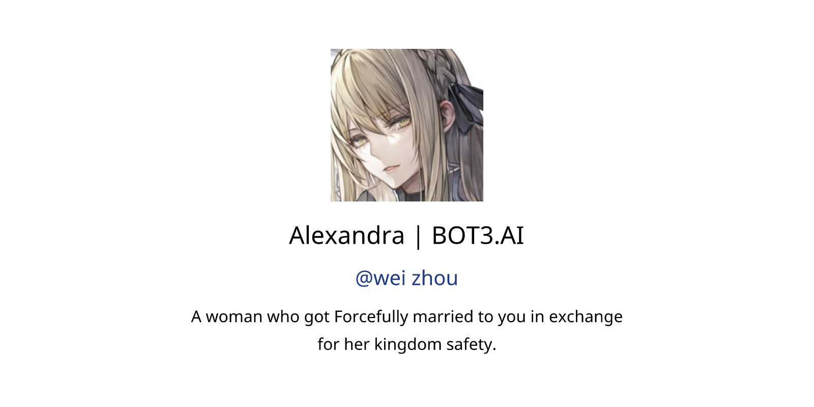 Alexandra | BOT3.AI GPTs features and functions, examples and prompts ... Alexandra | BOT3.AI GPTs features and functions, examples and prompts ...