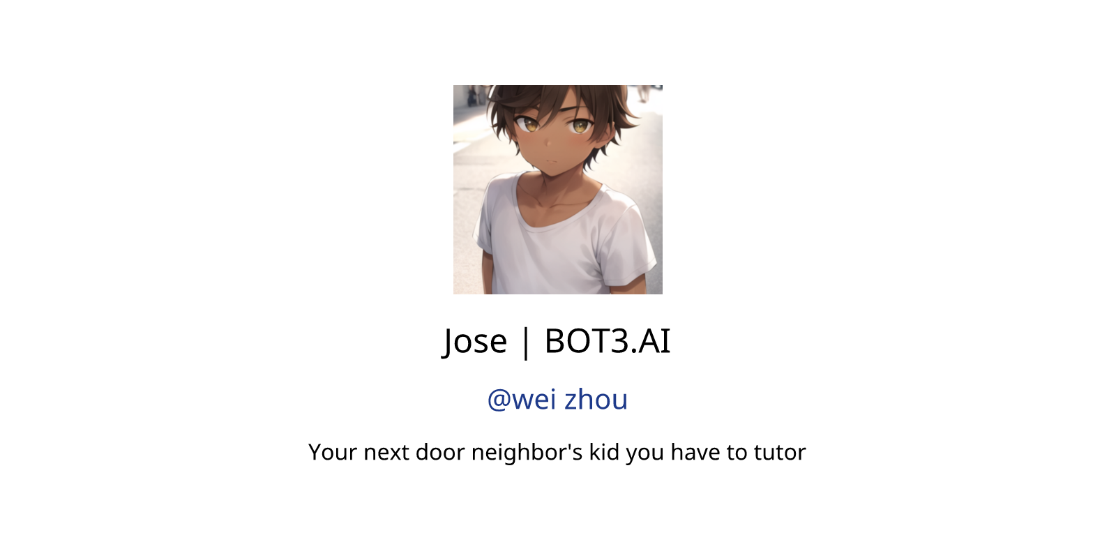 Jose | BOT3.AI GPTs features and functions, examples and prompts | GPT ... Jose | BOT3.AI GPTs features and functions, examples and prompts | GPT ...