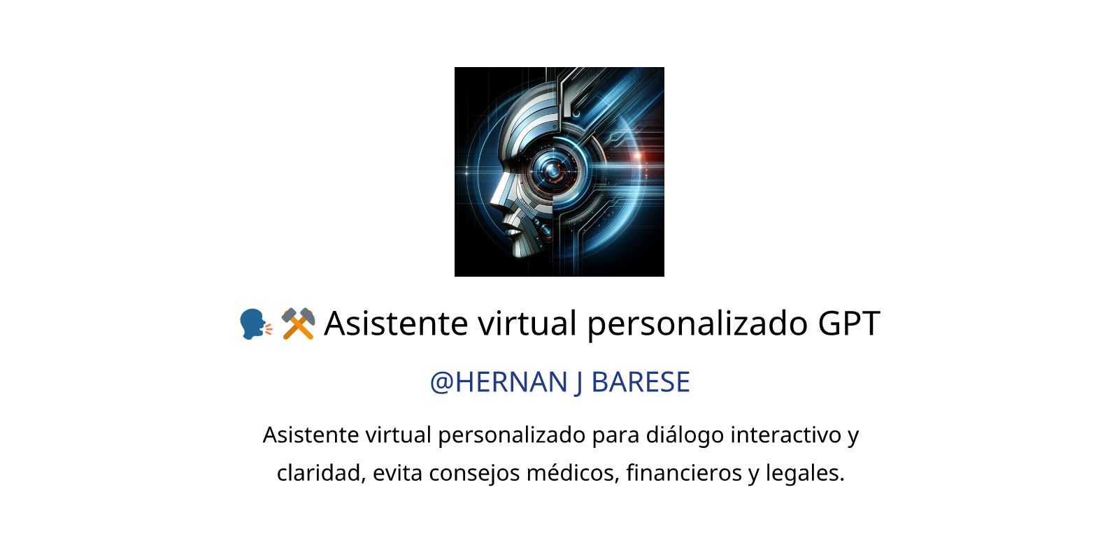 🗣️ ⚒️ Asistente virtual personalizado GPT GPTs features and functions ... 🗣️ ⚒️ Asistente virtual personalizado GPT GPTs features and functions ...