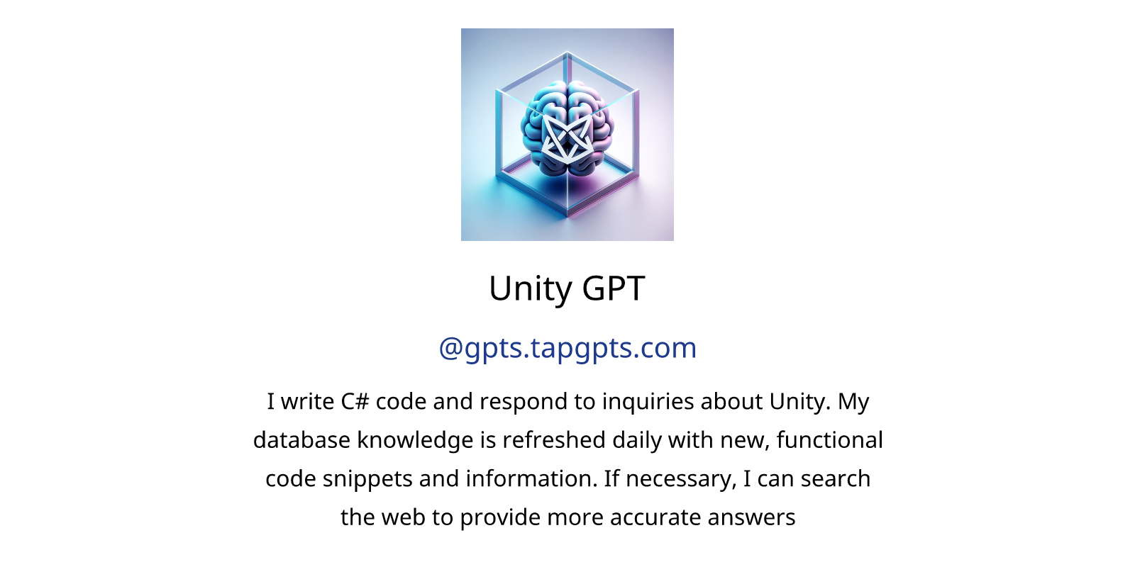 Unity Gpt Gpts Features And Functions Examples And Prompts Gpt Store